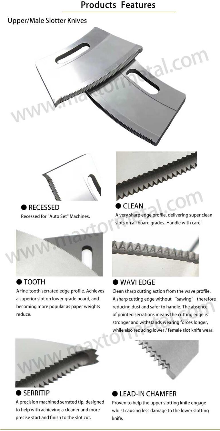 Slotter Blades & Knives For Corrugated